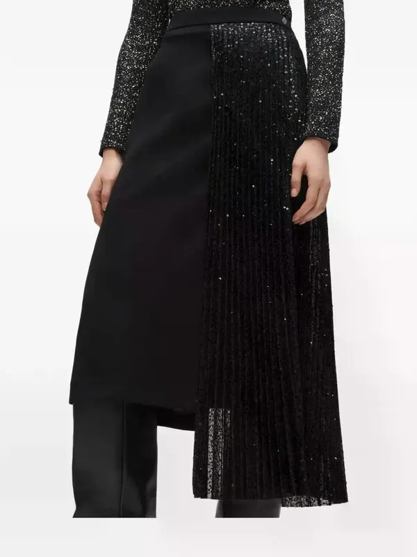 Karl Lagerfeld Asymmetric Sequin Skirt