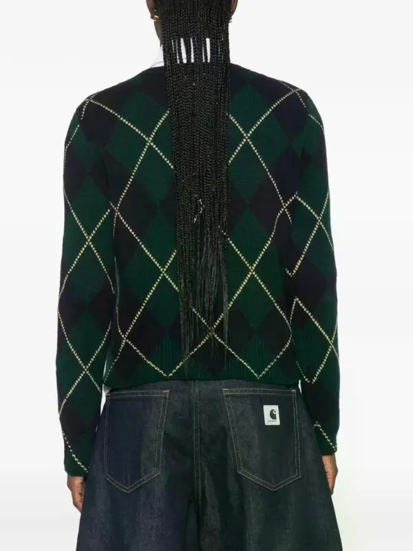 BEYOU Argyle-knit Sweater