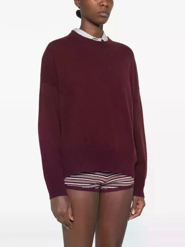 BEYOU Fine-knit Drop-shoulder Sweater