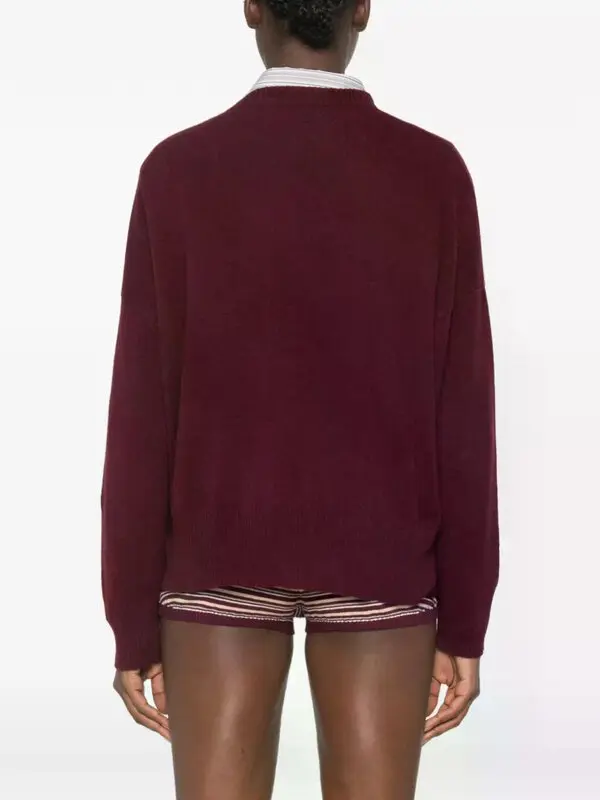 BEYOU Fine-knit Drop-shoulder Sweater