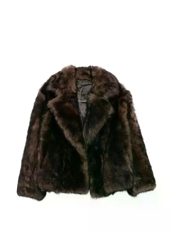 SALVATORE SANTORO Fur Jacket With Notched Lapels