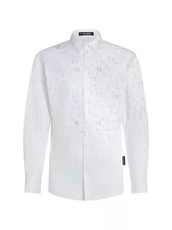 Karl Lagerfeld Monogram Rhinestone Shirt