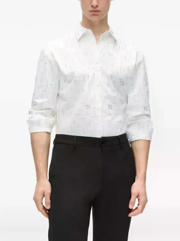 Karl Lagerfeld Monogram Rhinestone Shirt