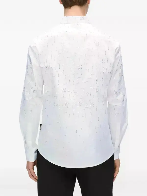 Karl Lagerfeld Monogram Rhinestone Shirt