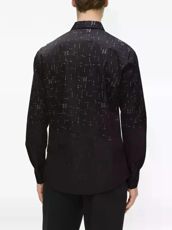 Karl Lagerfeld Monogram Rhinestone Shirt