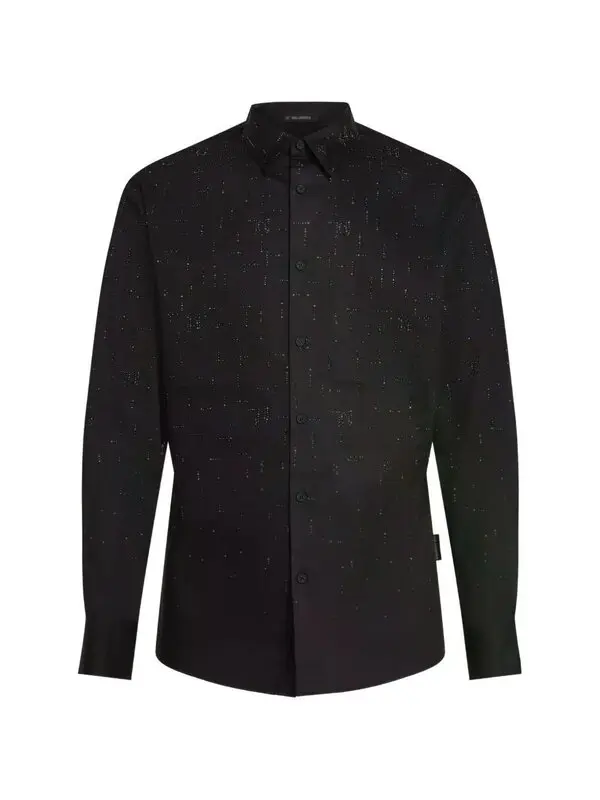 Karl Lagerfeld Monogram Rhinestone Shirt - Black