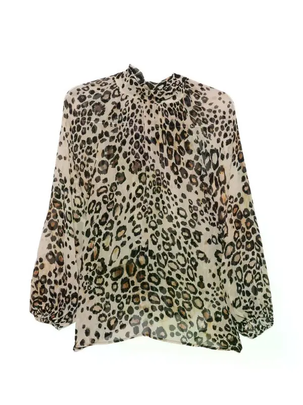 MARCCAIN Leopard-print Bow-detail Blouse
