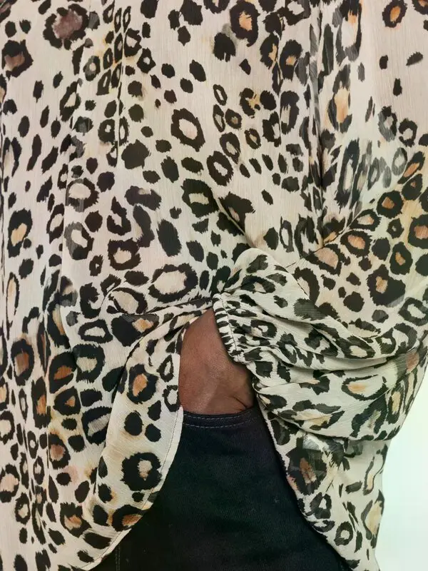 MARCCAIN Leopard-print Bow-detail Blouse