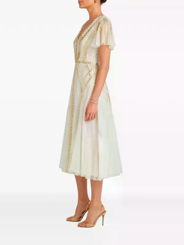 TEMPERLEY LONDON Viola Sequin Embellished Midi Dress