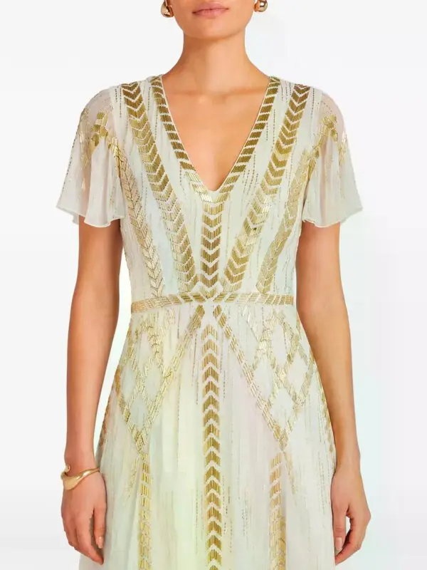 TEMPERLEY LONDON Viola Sequin Embellished Midi Dress