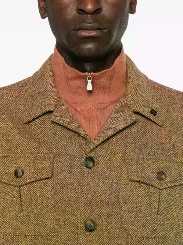 GRAN SASSO Herringbone Wool Jacket