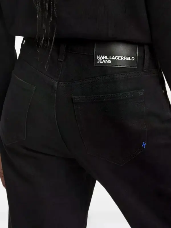 Karl Lagerfeld High-rise Straight Coated Jeans