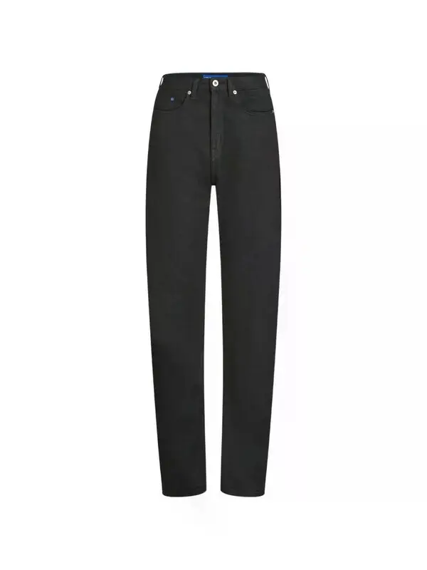 Karl Lagerfeld High-rise Straight Coated Jeans - Black
