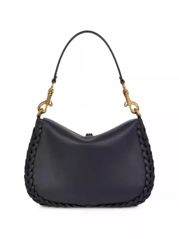 Etro Medium Nappa Leather Pony Bag With Threading And Paisley Detailing