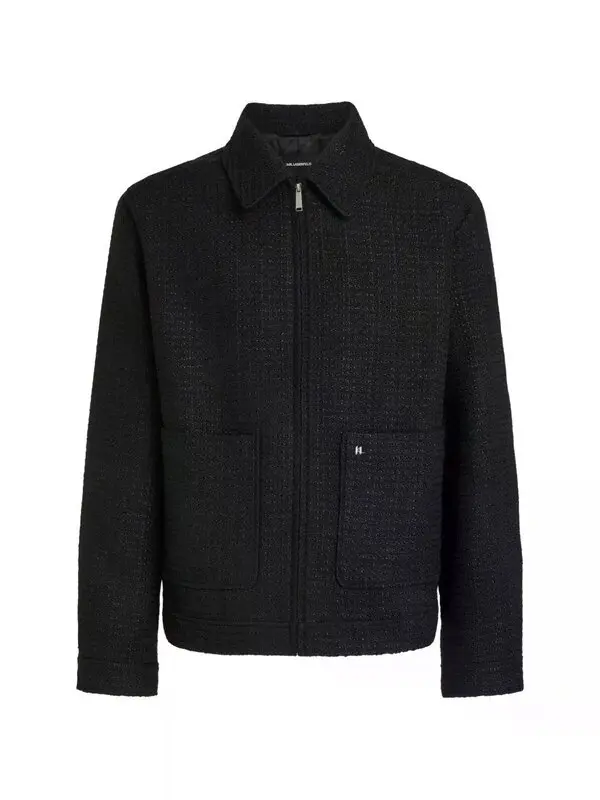 Karl Lagerfeld Bouclé Zip-up Jacket