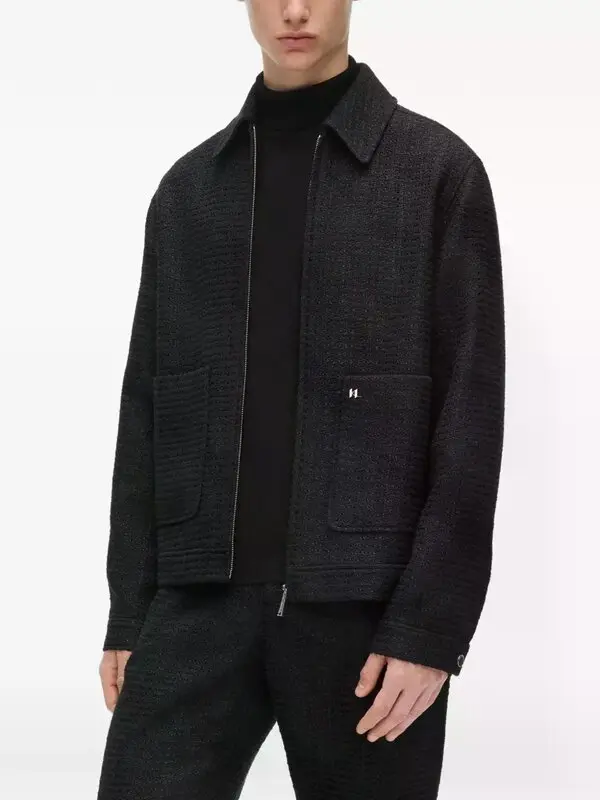 Karl Lagerfeld Bouclé Zip-up Jacket