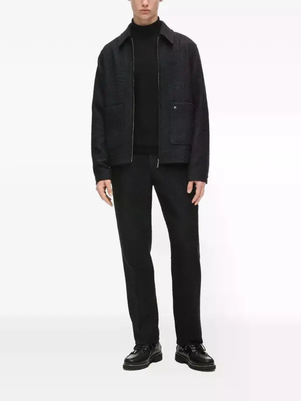 Karl Lagerfeld Bouclé Zip-up Jacket - Black
