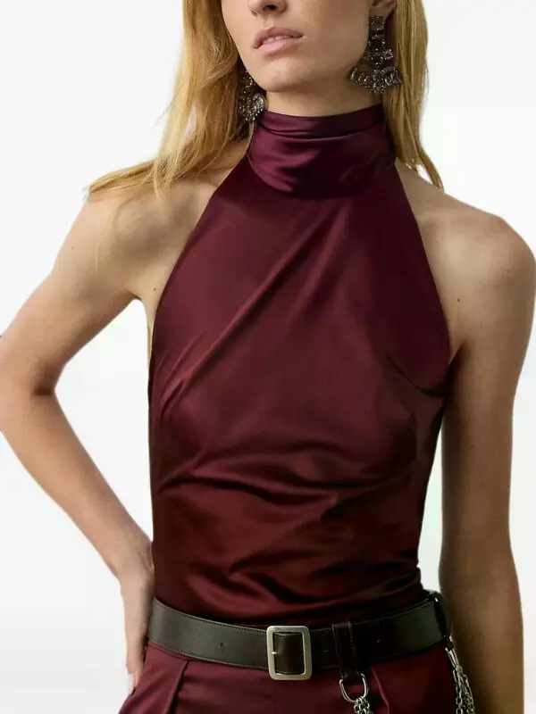 Polo Ralph Lauren Stretch Silk Charmeuse Halter Top