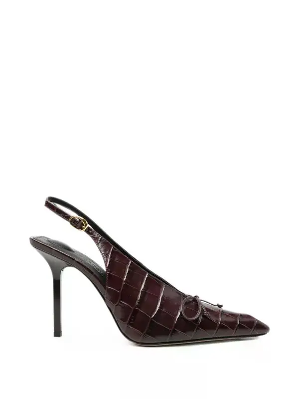 Jacquemus Croc-effect Slingback Pumps