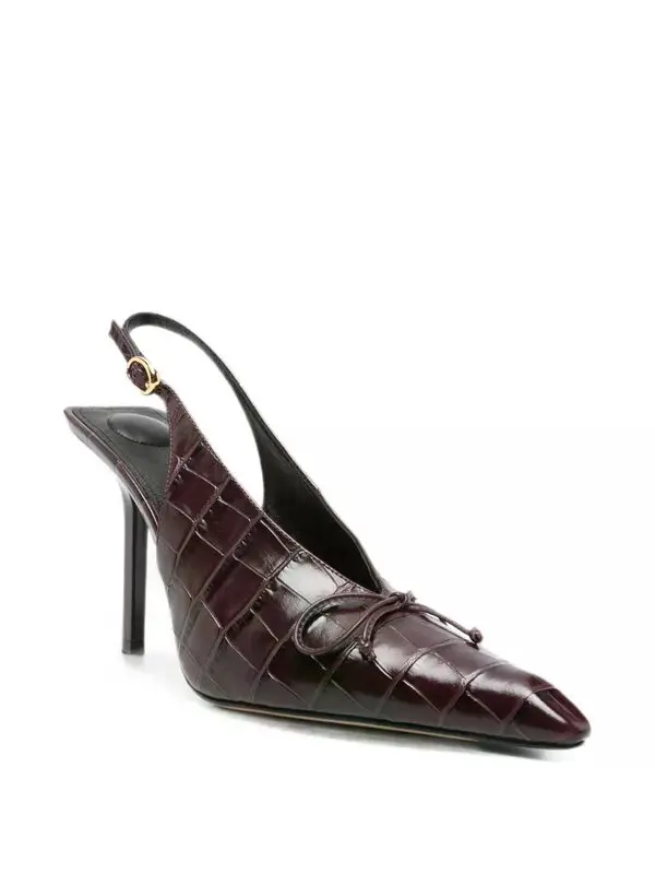 Jacquemus Croc-effect Slingback Pumps