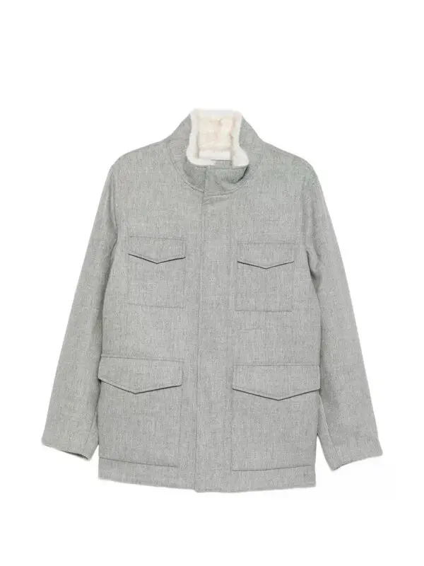 GRAN SASSO Shearling-collar Utility Jacket