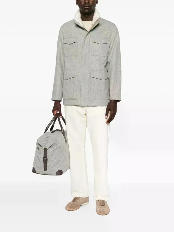 GRAN SASSO Shearling-collar Utility Jacket