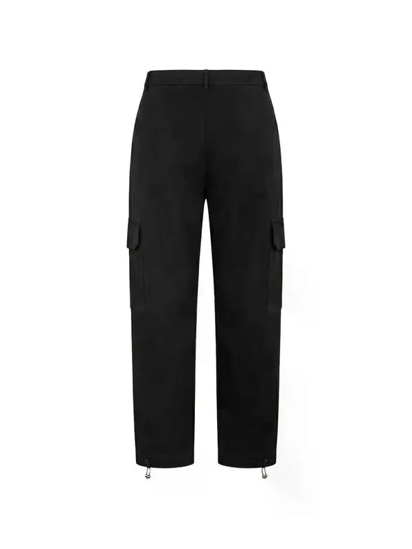MOORER Wide-leg Cargo Pants With Elasticated Waistband And Drawstring Cuffs