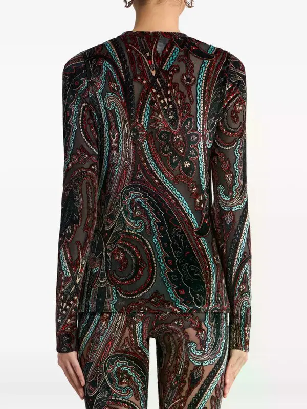 Etro Chenille Jacquard Sweater With Paisley Motif