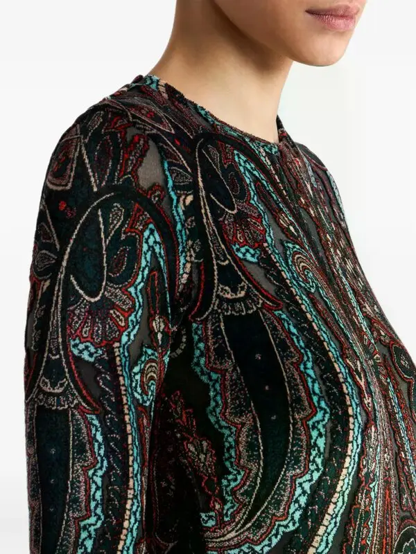 Etro Chenille Jacquard Sweater With Paisley Motif