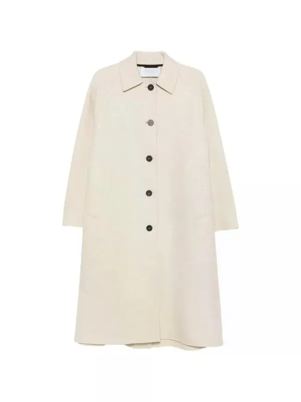 Harris Wharf London Button-fastening Raglan-sleeve Coat