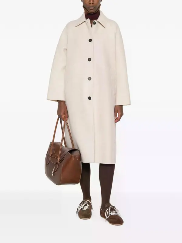 Harris Wharf London Button-fastening Raglan-sleeve Coat
