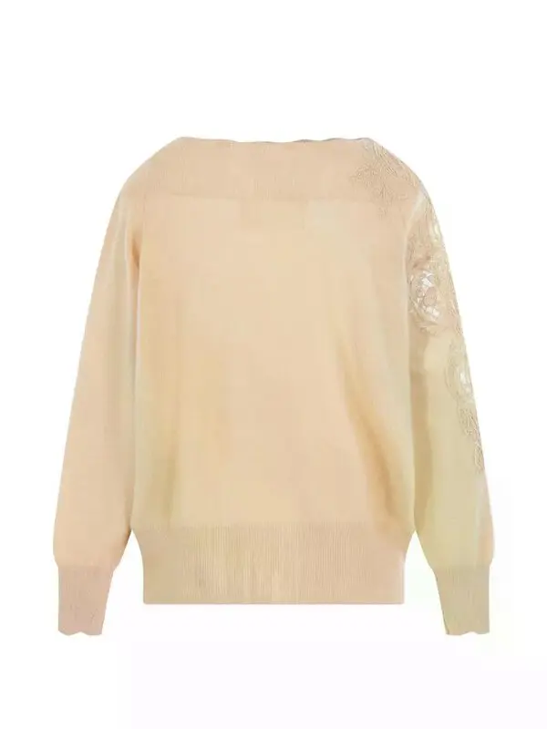 Ermanno Scervino Cashmere Lace Insert Sweater