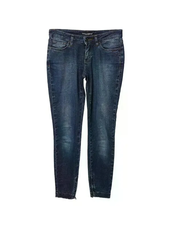 Dolce & Gabbana Zip-detail Jeans - Blue