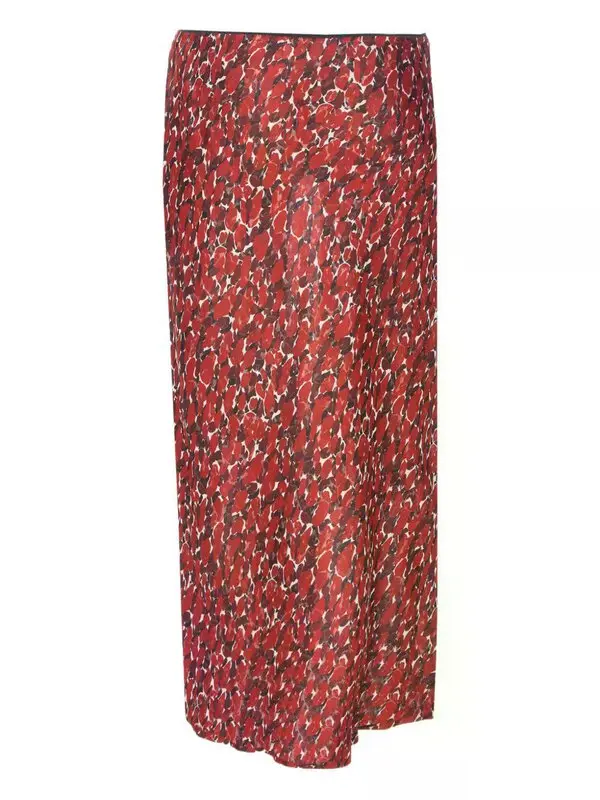 Saint Laurent Elasticated-waistband Midi Skirt
