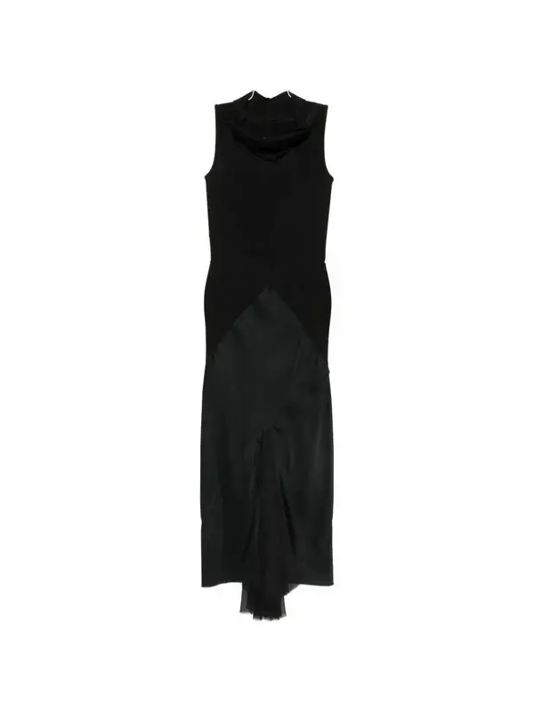 Rick Owens Sleeveless Cowl-neck Midi Dress - Black