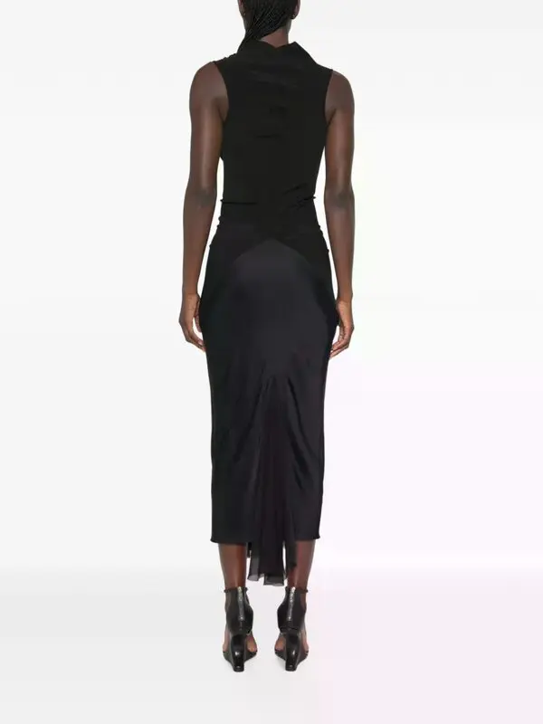 Rick Owens Sleeveless Cowl-neck Midi Dress