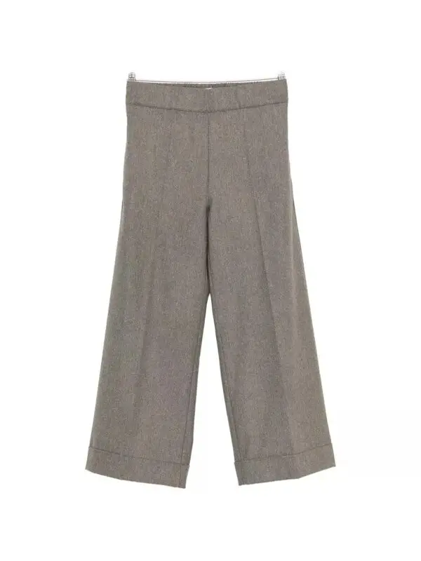 D.exterior Pressed-crease Turned-up Trousers
