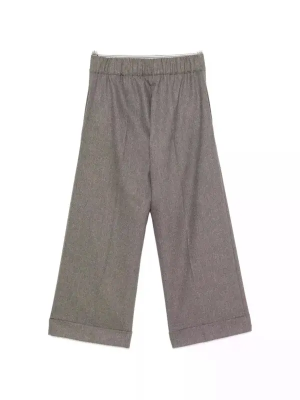 D.exterior Pressed-crease Turned-up Trousers