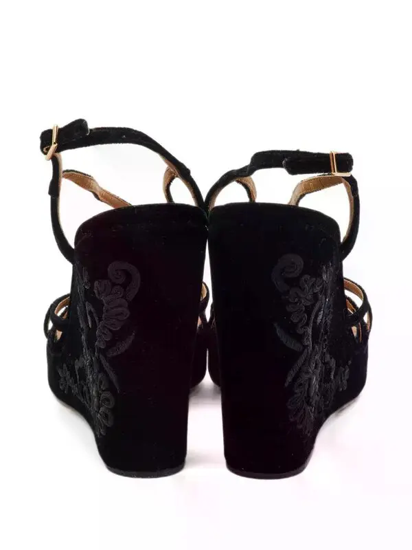 FERRAGAMO Strappy Platform Wedge Sandals