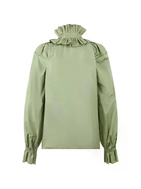 Alberta Ferretti Ruffled High-neck Blouse