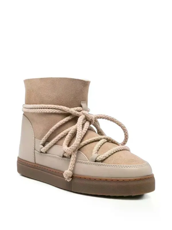 Inuikii Lace-up Suede Boots - Neutrals