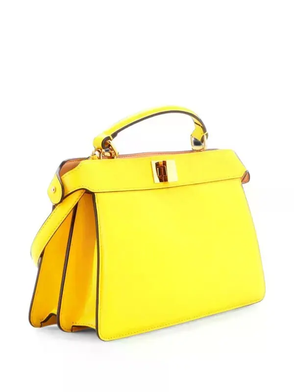 Fendi Peekaboo Iseeu Bag Leather East West Satchel - Yellow