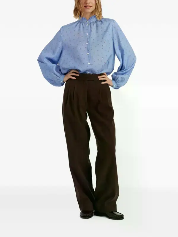 Chinti & Parker Star-print Ruffled Shirt