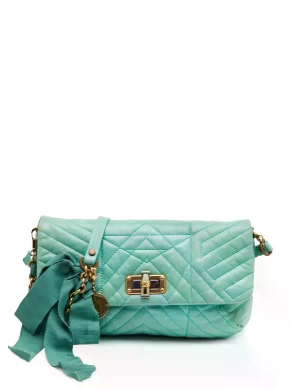 LANVIN Medium Happy Quilted Cross Body Bag - Green