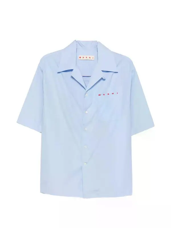 Marni Logo-print Camp-collar Shirt