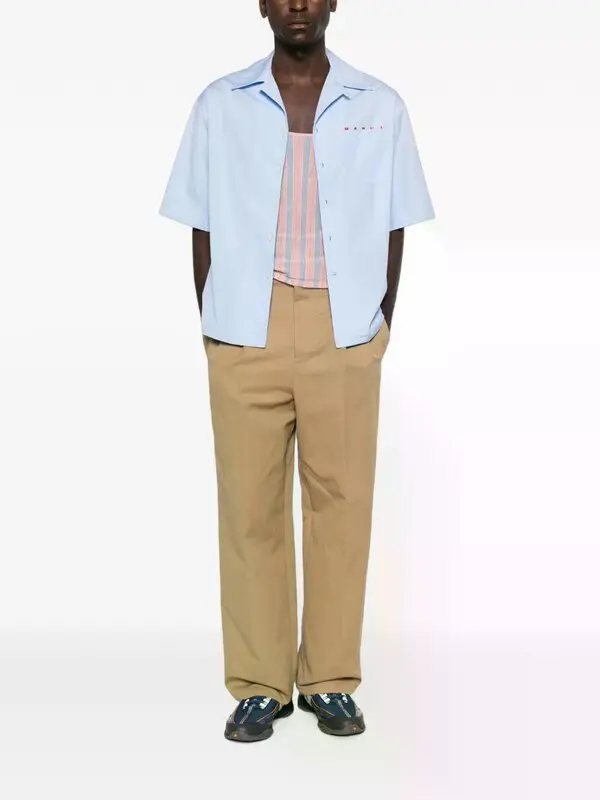 Marni Logo-print Camp-collar Shirt