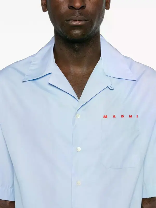 Marni Logo-print Camp-collar Shirt