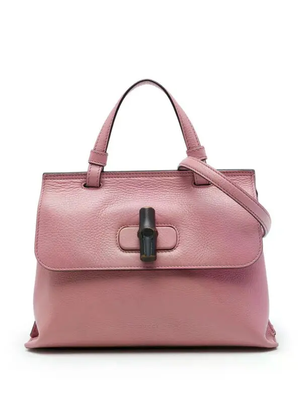 Gucci 2016-2026 Small Calfskin Bamboo Daily Satchel - Pink