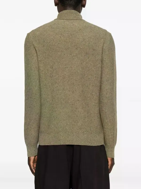 GRAN SASSO Diamond-quilted Roll-neck Sweater