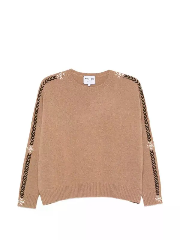 KUJTEN Amea Snow Long-sleeves Sweater - Brown